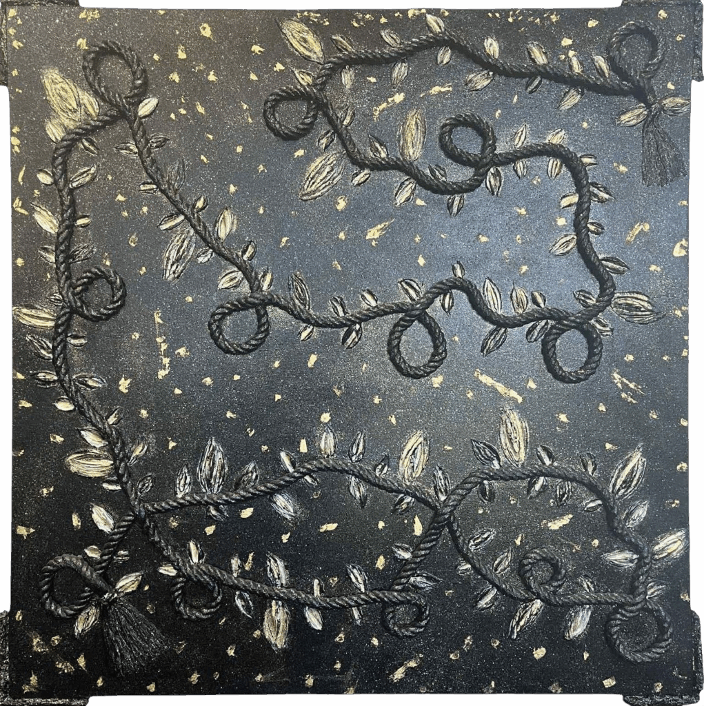 Hojas De Oro - Monic Reyes - 48'' x 48'' - Mixed Media on Canvas ...