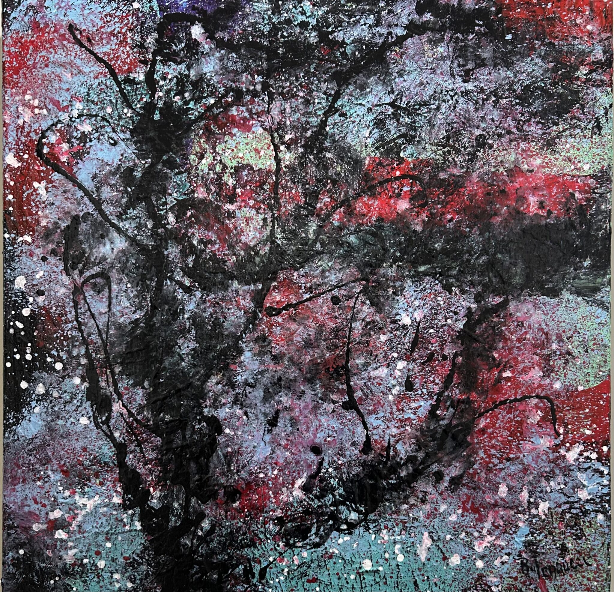 Midnight #2 - Robert Louis Ferrucci - 24" x 24" - Mixed Media on Canvas ...